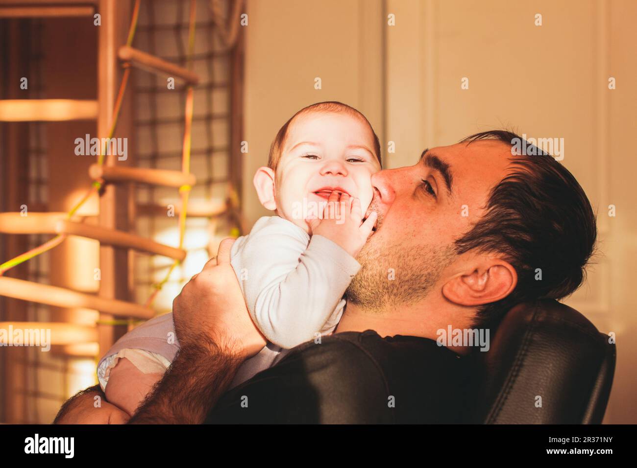 Love of father to his baby Stock Photo - Alamy