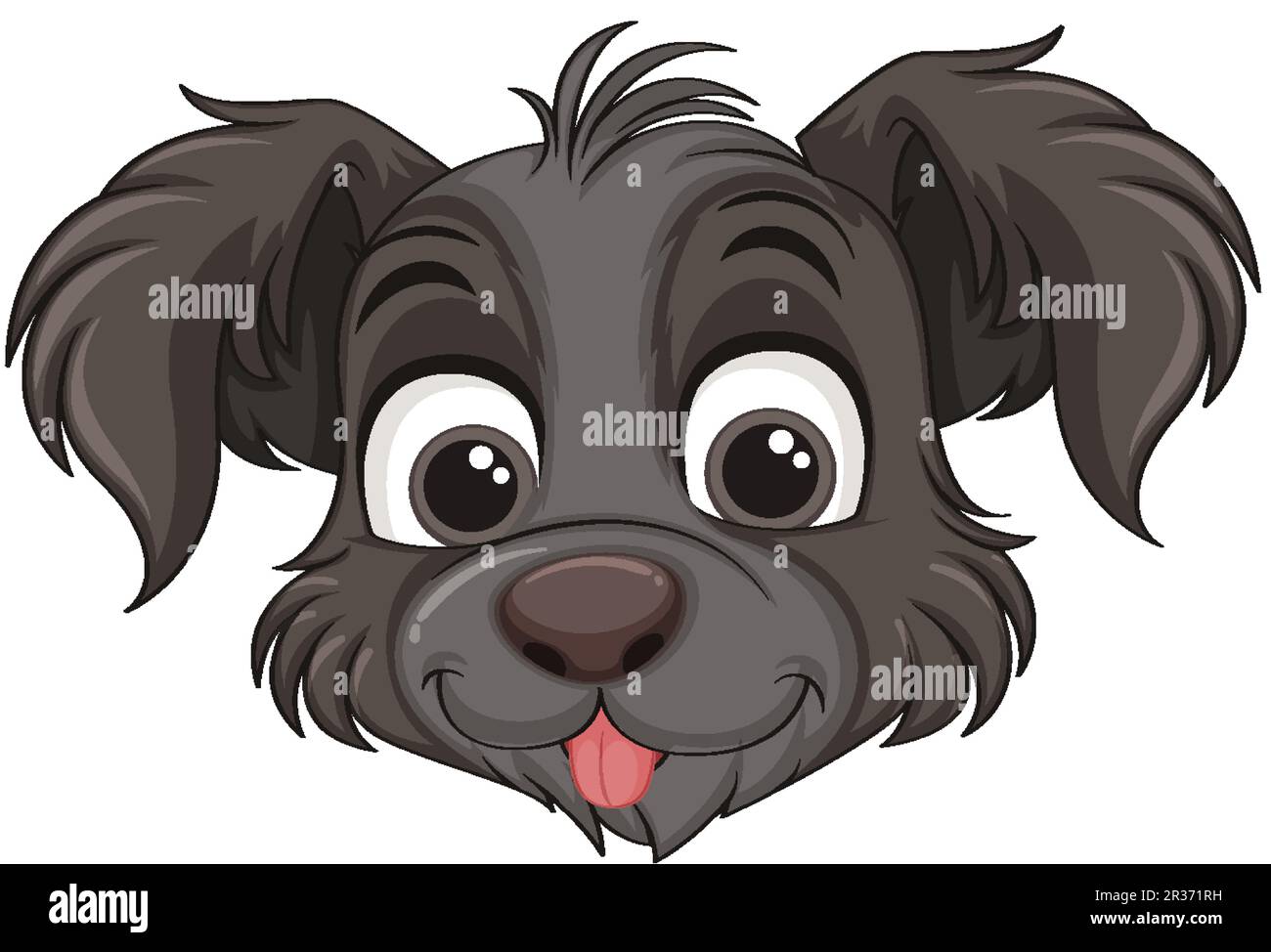 Cute dog face cartoon isolated illustration Stock Vector Image & Art ...