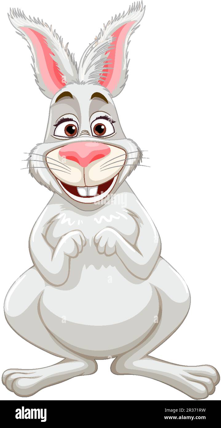 Cute rabbit cartoon character illustration Stock Vector Image & Art - Alamy