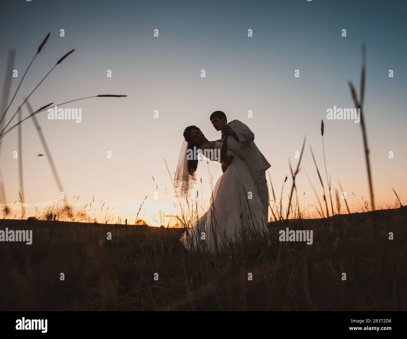 Bride dancing silhouette hi-res stock photography and images - Alamy