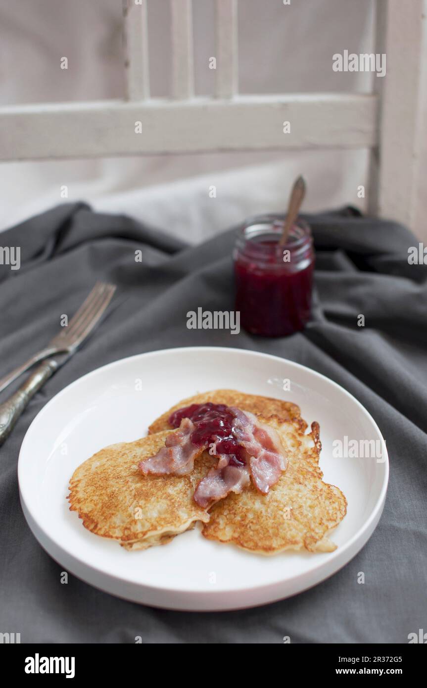 Raggmunk is traditional Swedish potato pancake, fried in butter, served ...