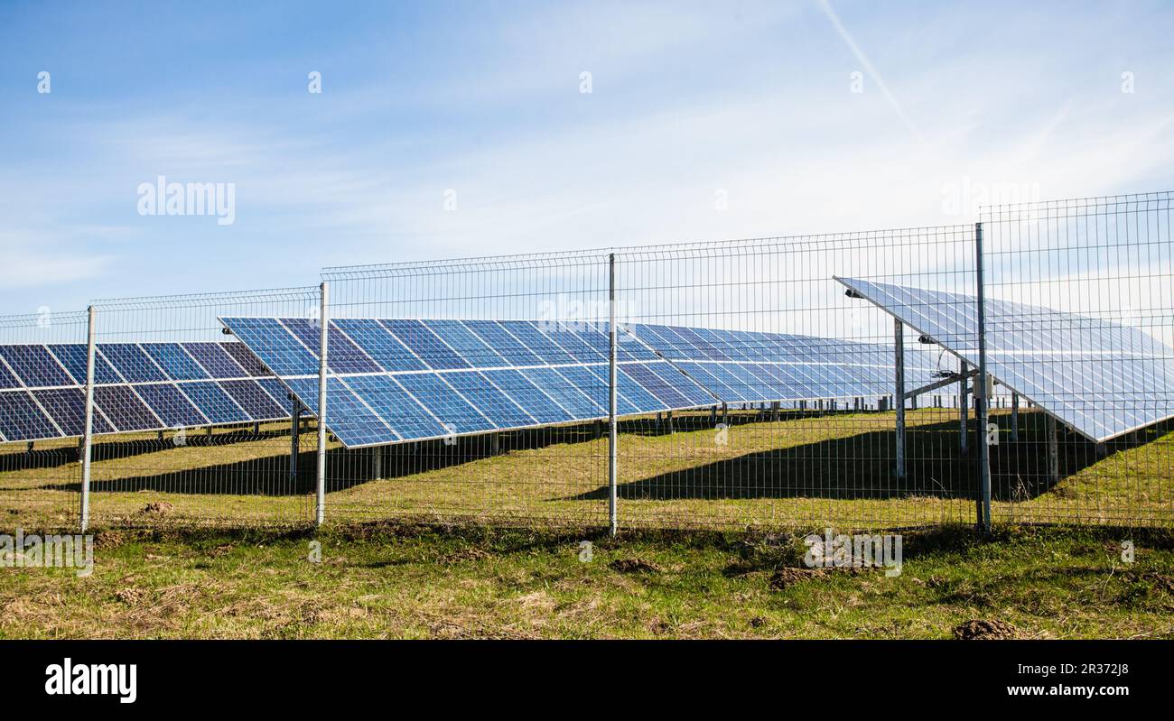 Station with solar panels Stock Photo - Alamy