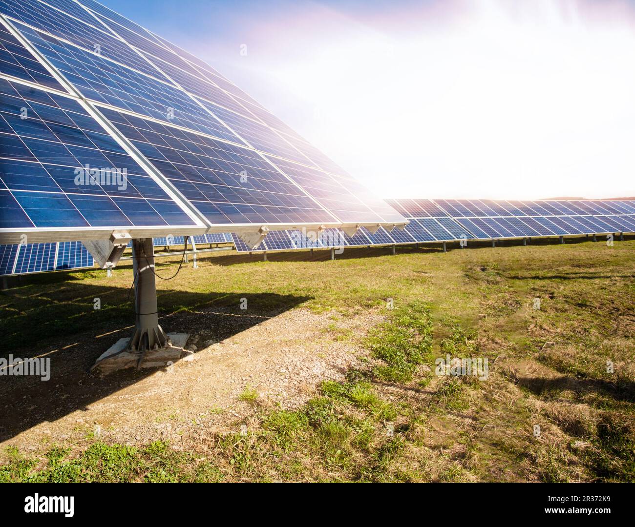 Station with solar panels Stock Photo - Alamy
