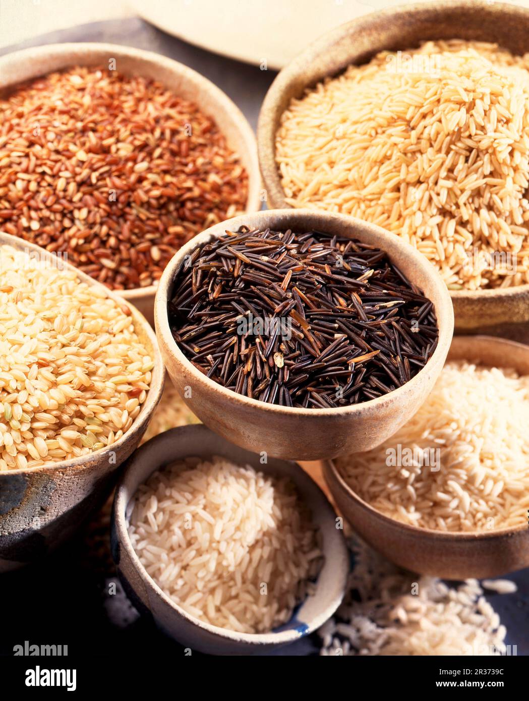 Various types of rice in bowls Stock Photo - Alamy