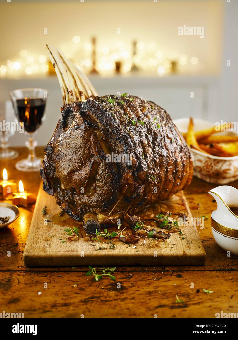 Rib of beef for Christmas Stock Photo - Alamy