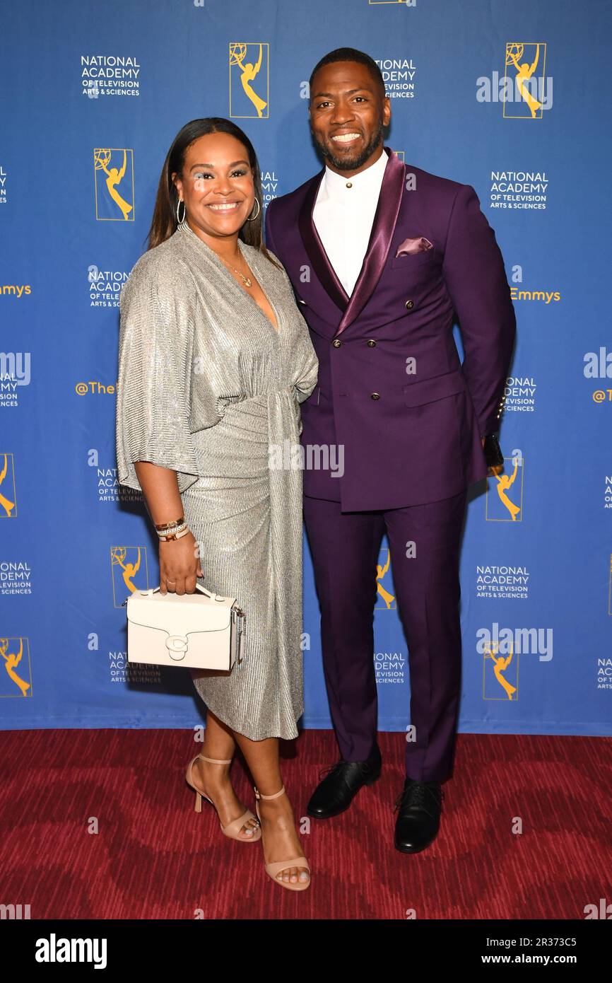New York, USA. 22nd May, 2023. Yonka Clark and Ryan Clark walking the ...