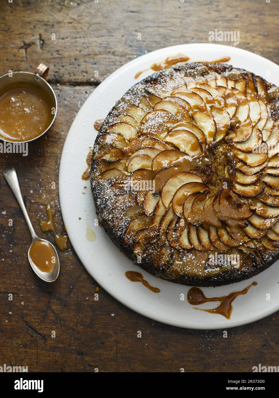 Sticky toffee apple cake Stock Photo - Alamy