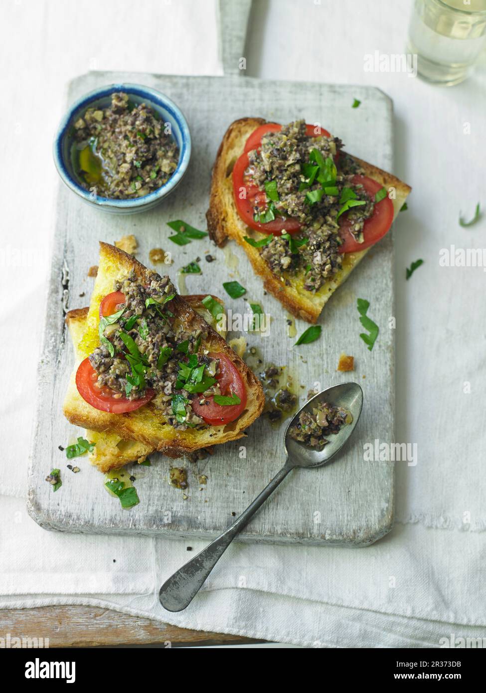 Spread on toast overhead hi-res stock photography and images - Alamy