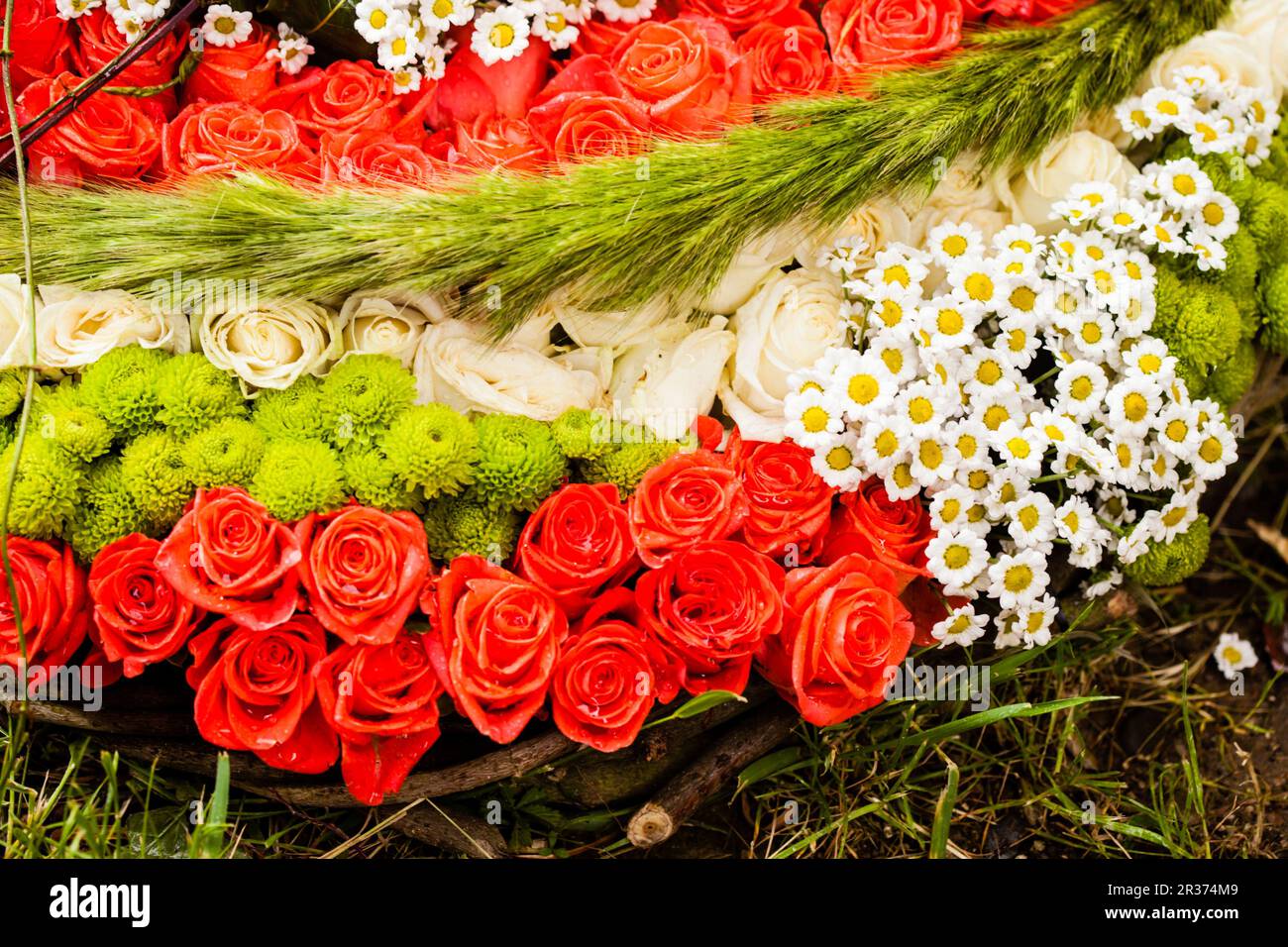 Flower pattern top view Stock Photo - Alamy