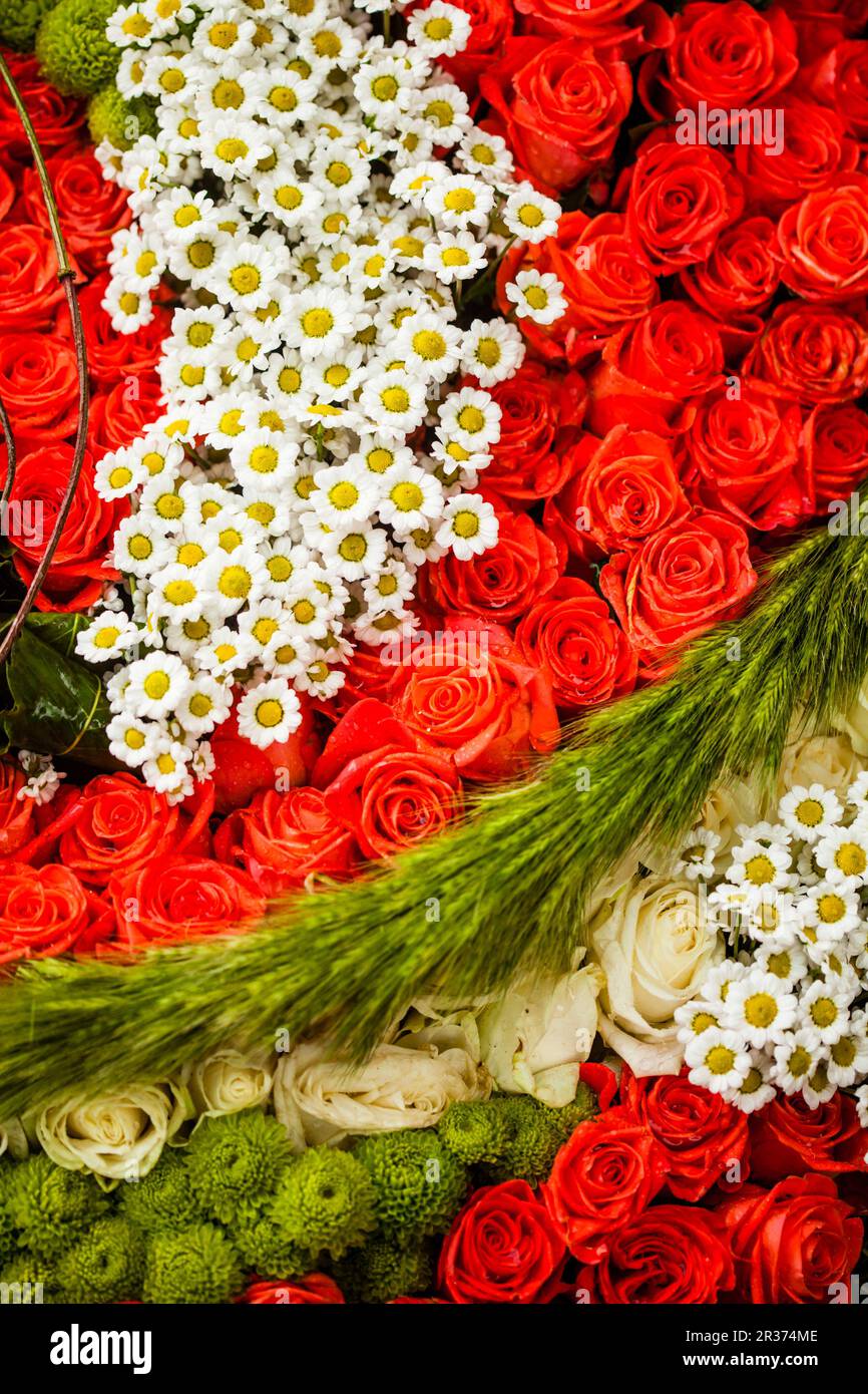 Flower pattern top view Stock Photo - Alamy