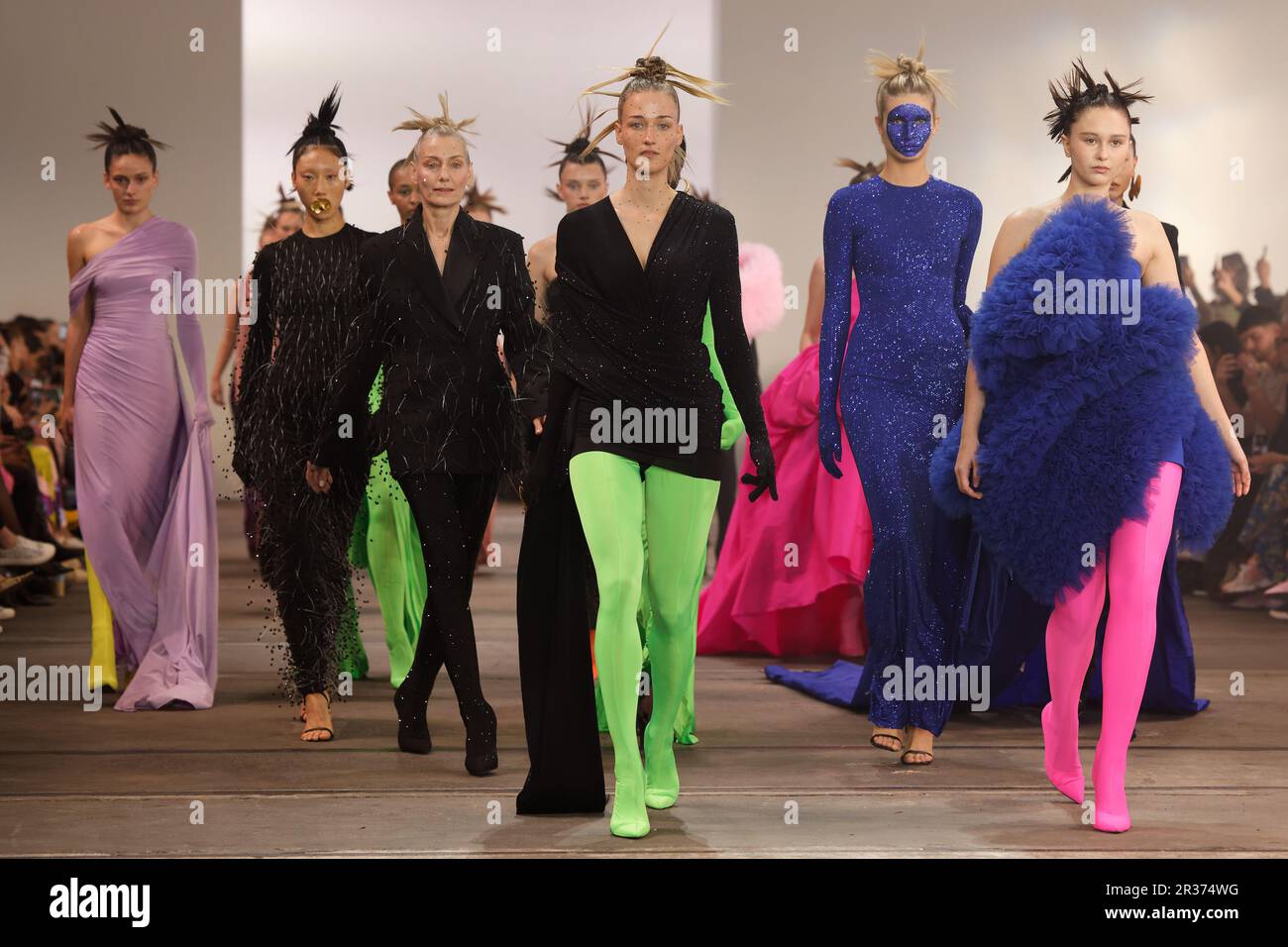 Models walk the runway during the YOUSEF AKBAR show during the Afterpay ...