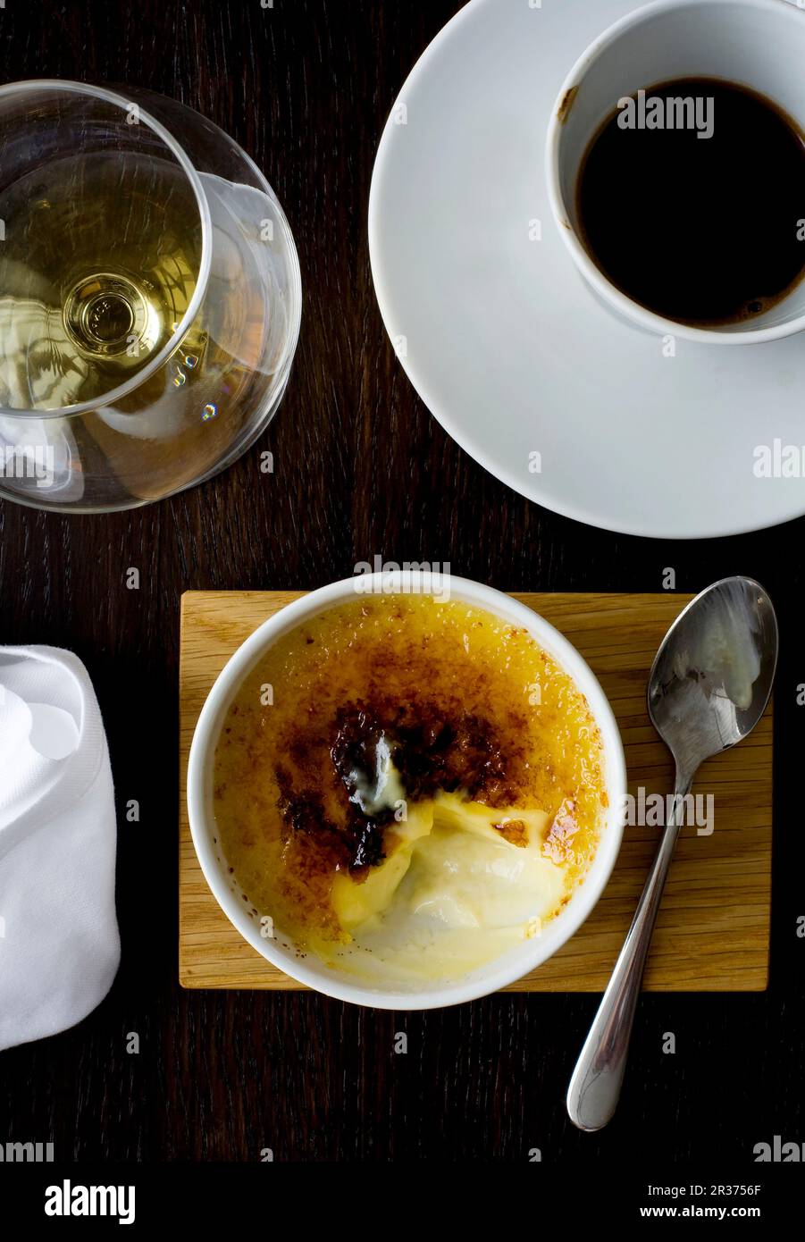 Creme brulee coffee cognac Stock Photo - Alamy