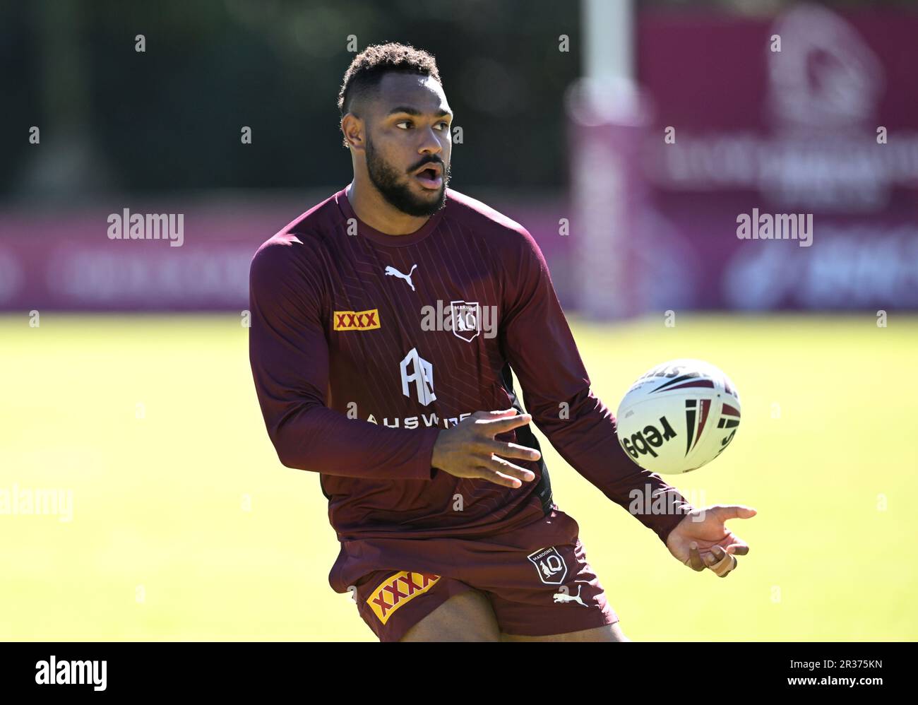 Hamiso Tabuai-Fidow in action during a Queensland Maroons State of ...