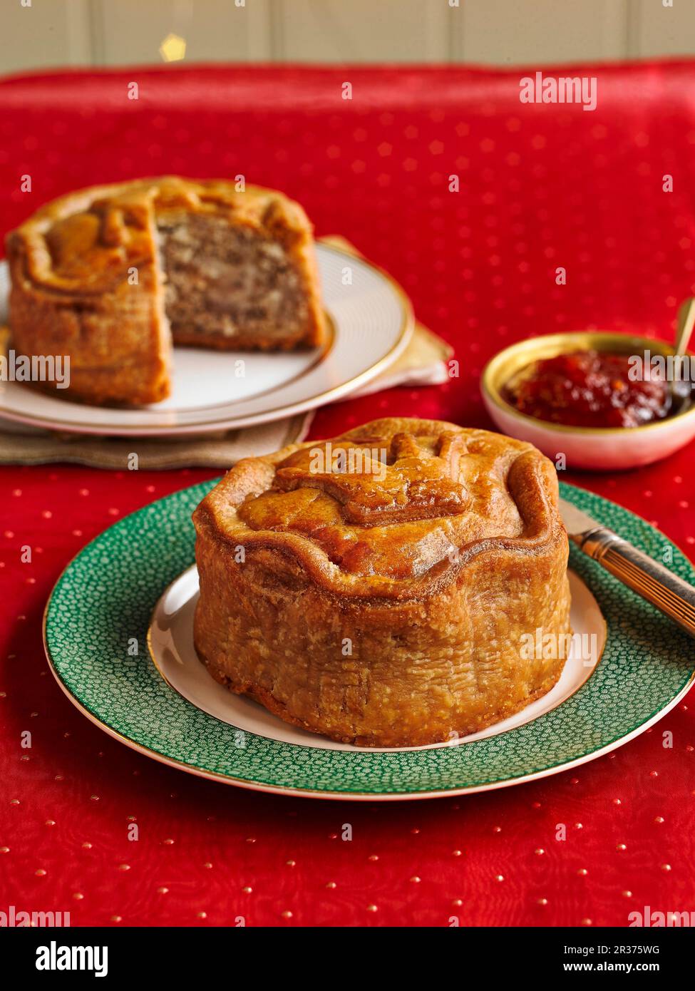 Game Pie Cut Stock Photo - Alamy