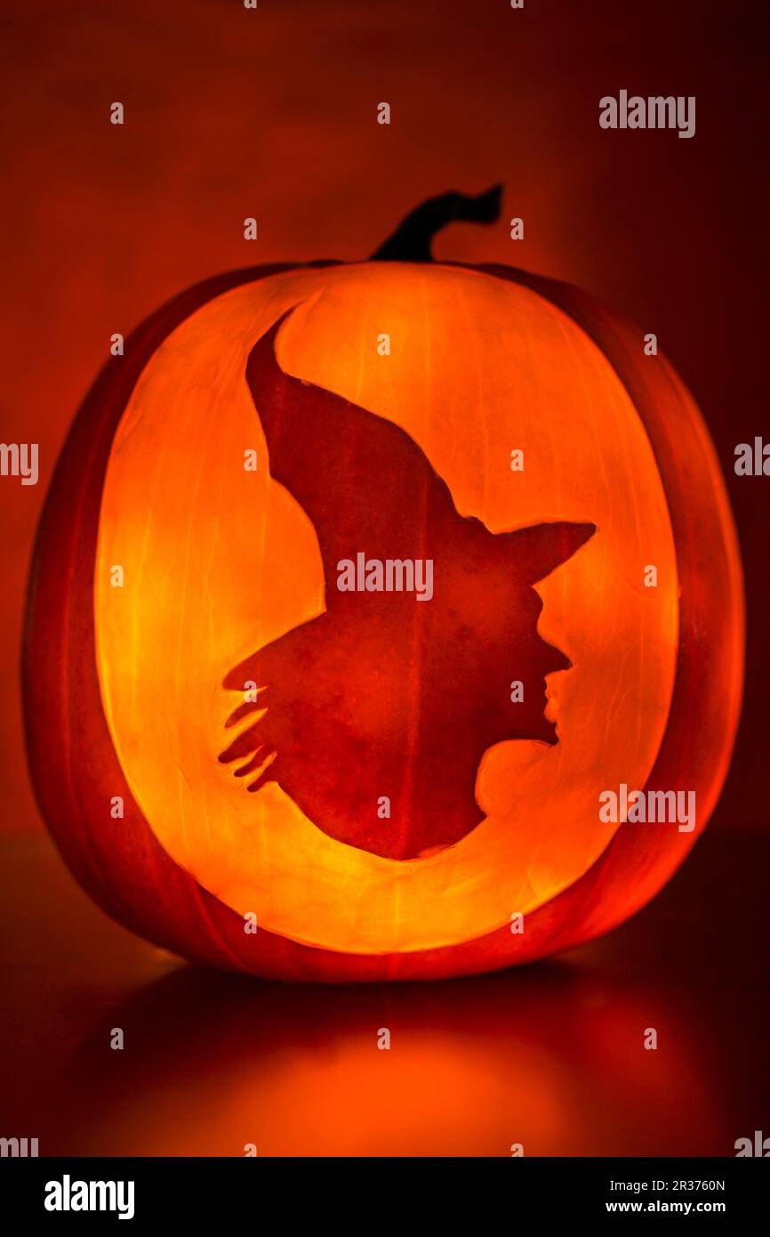 Pumpkin carving step shot Stock Photo - Alamy