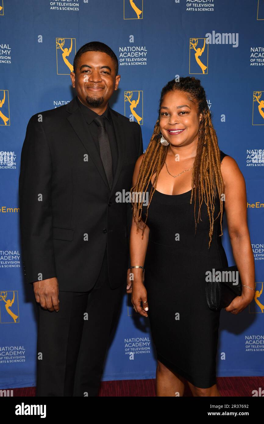 New York, USA. 22nd May, 2023. Andre Gaines and Julie Turner walking ...
