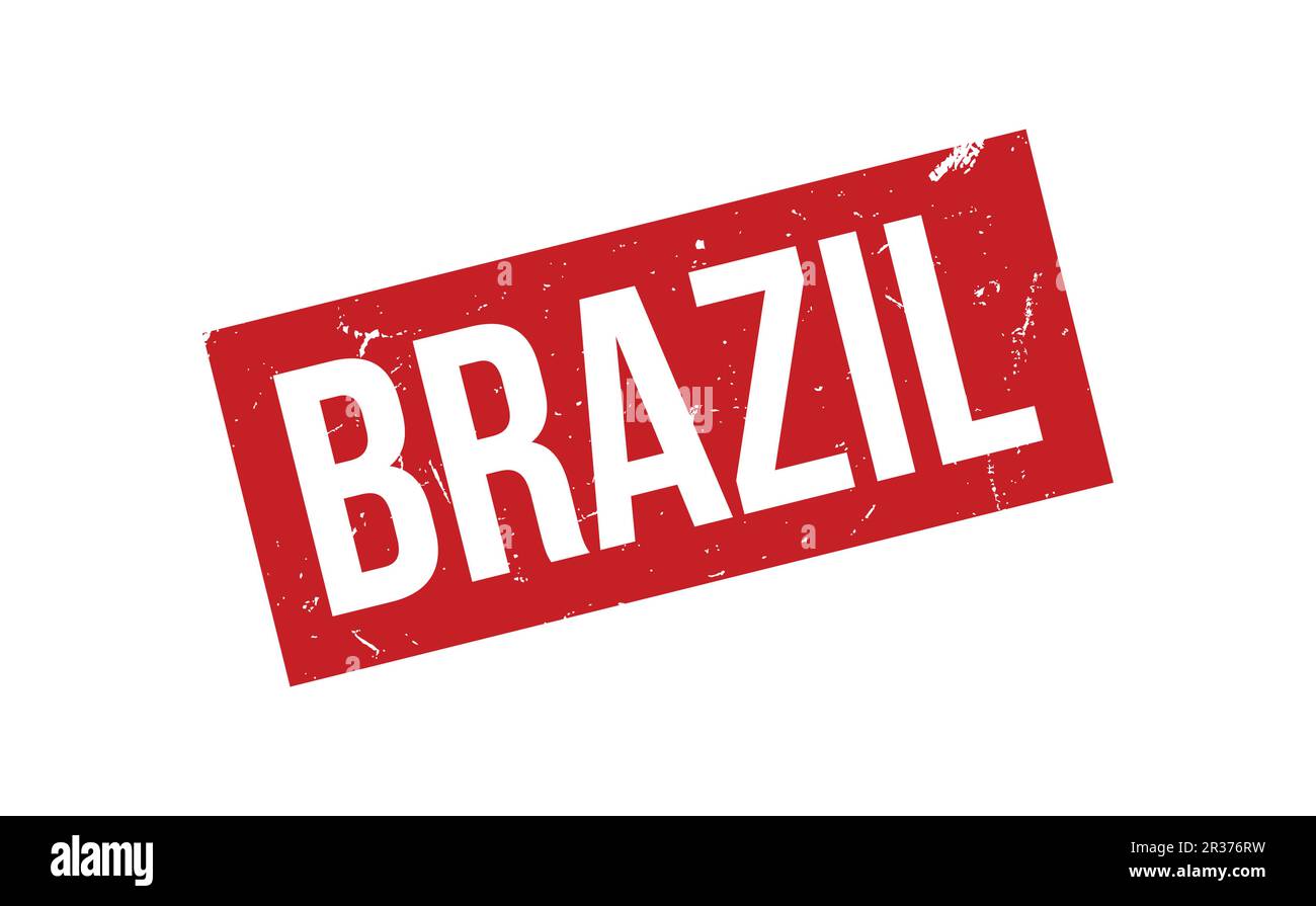 Brazil stamp vector hi-res stock photography and images - Alamy