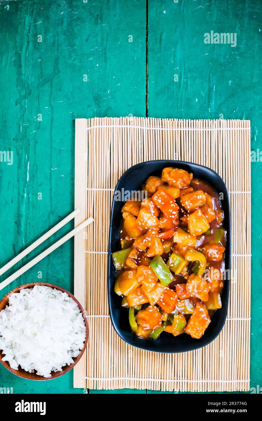 Overhead view pork sweet hi-res stock photography and images - Alamy