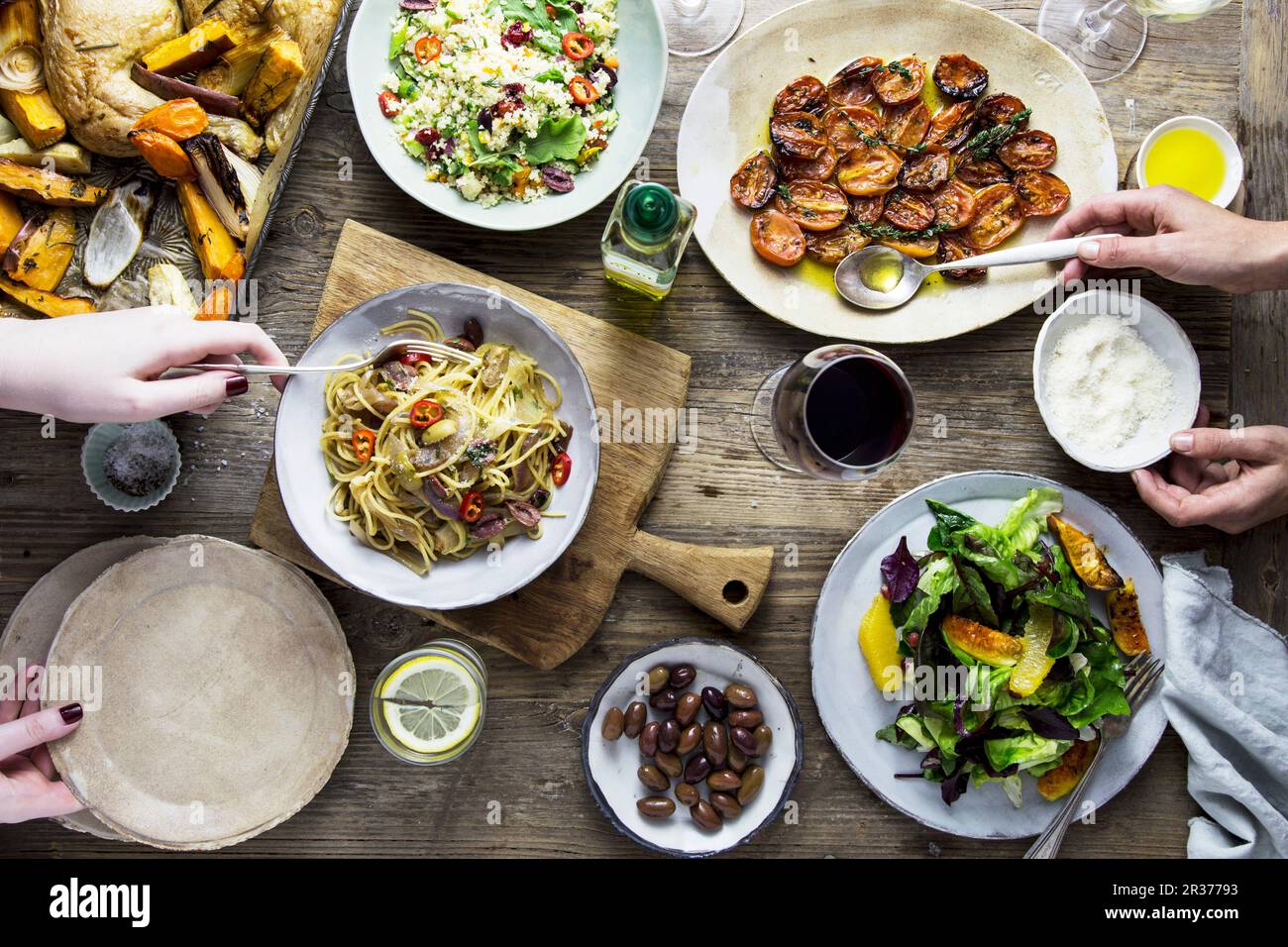Summer buffet top view hi-res stock photography and images - Alamy