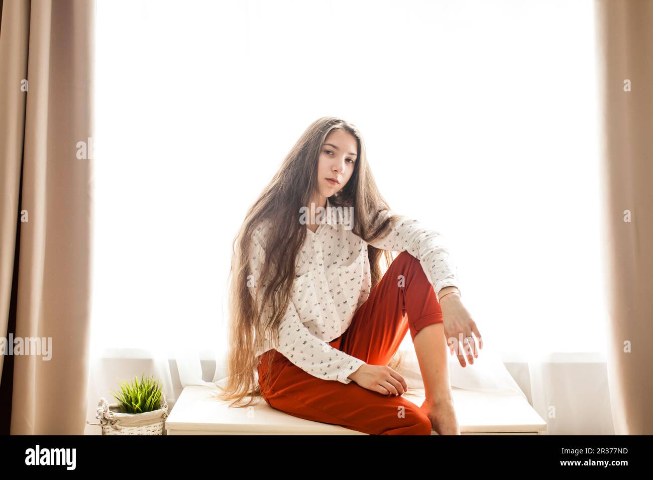 Very long hair Stock Photo - Alamy
