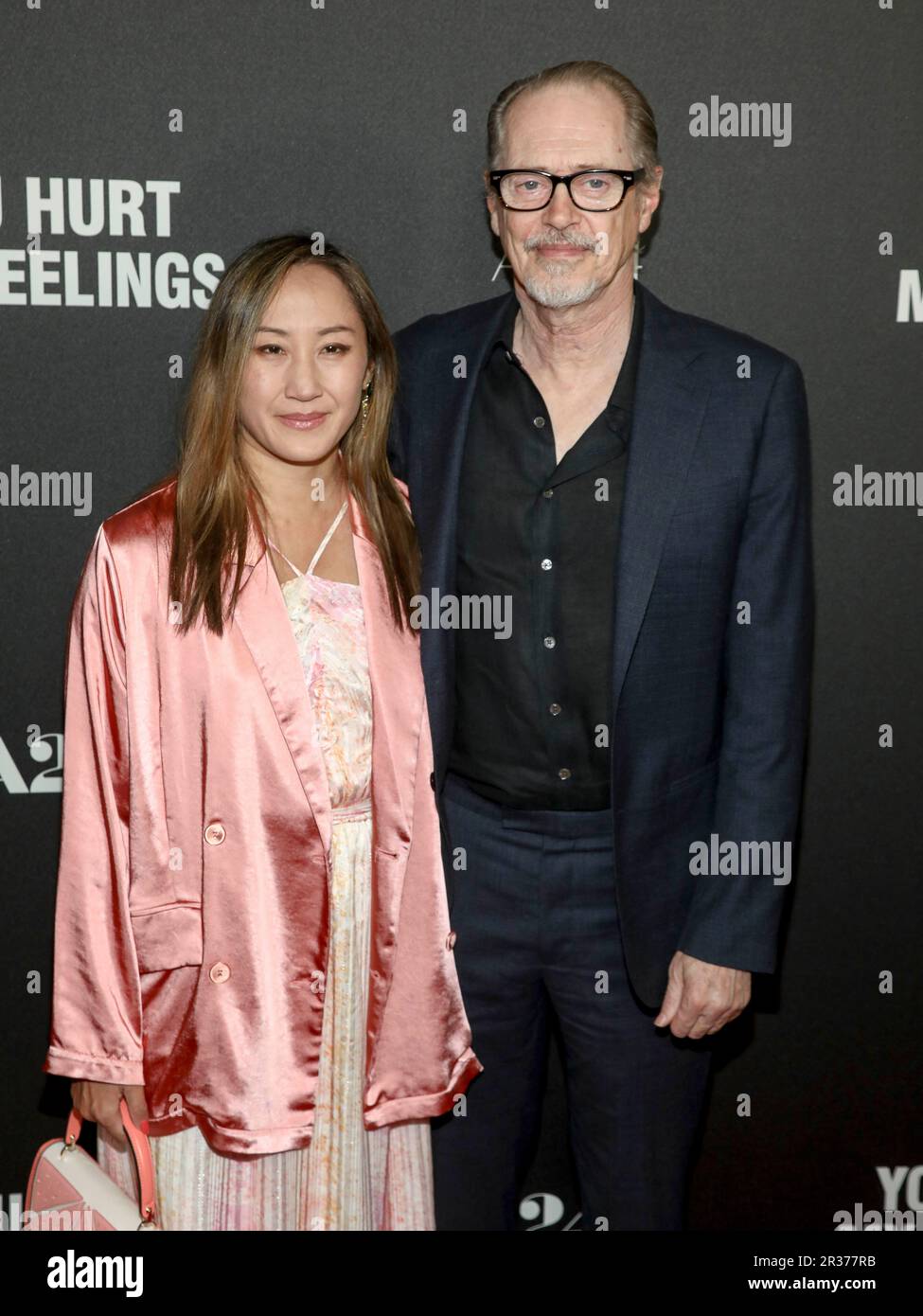 Karen Ho, left, and actor Steve Buscemi attend the special screening of "You Hurt My Feelings ...