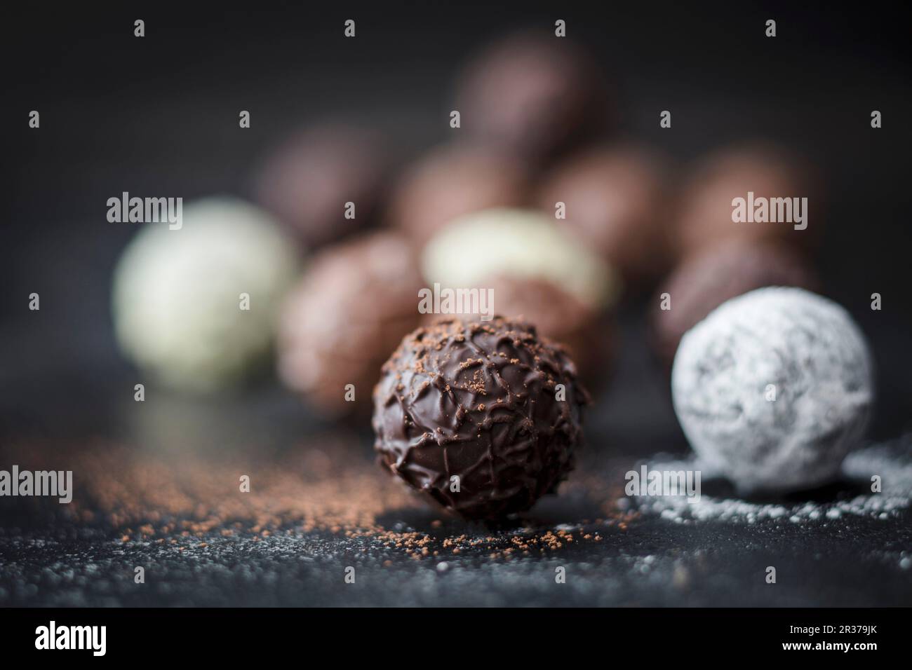 Assorted chocolate truffles Stock Photo - Alamy