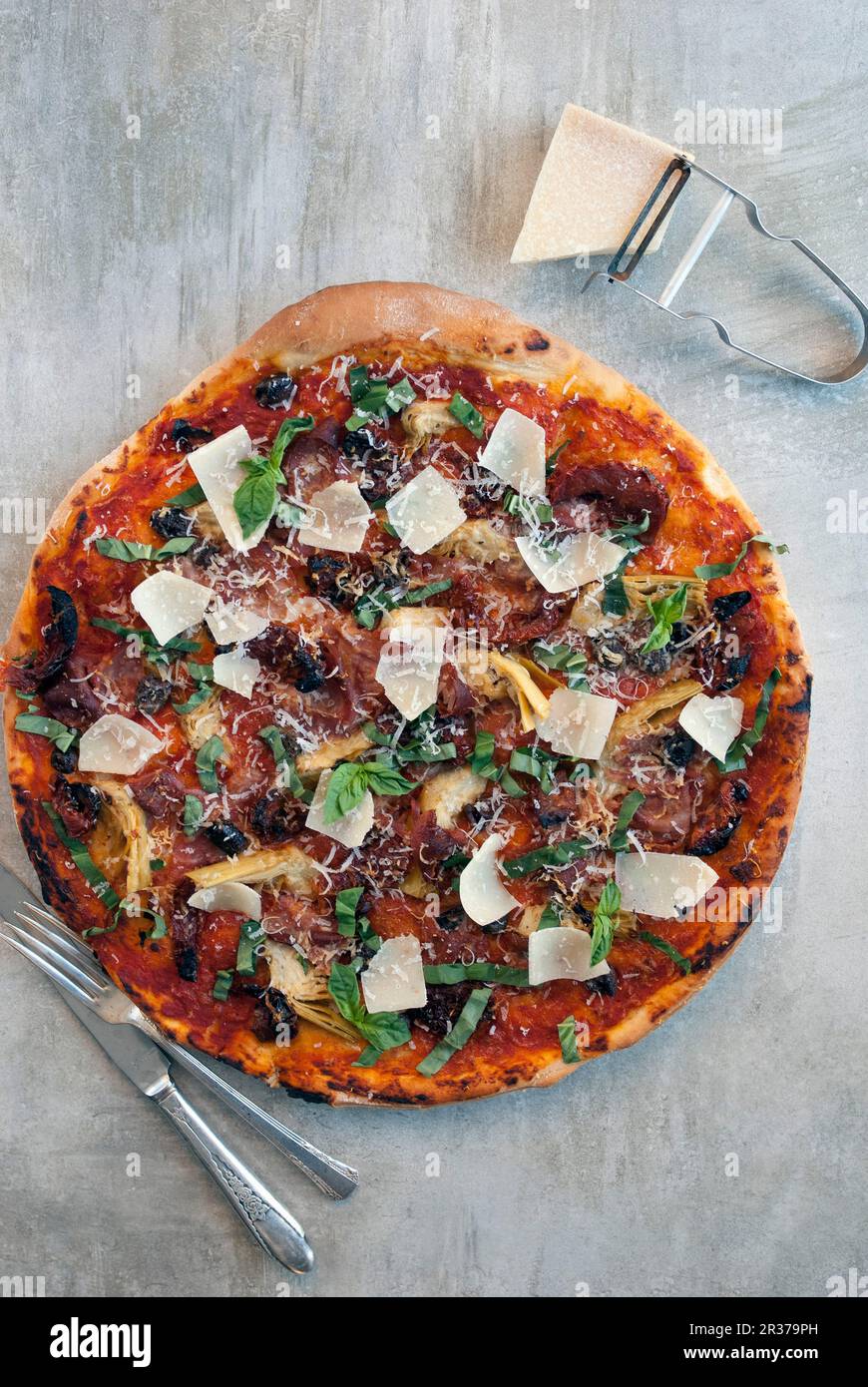 Italian style pizza Stock Photo - Alamy