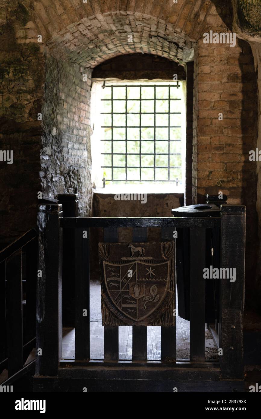 A window covered with bars in Blarney Castle in Ireland Stock Photo - Alamy