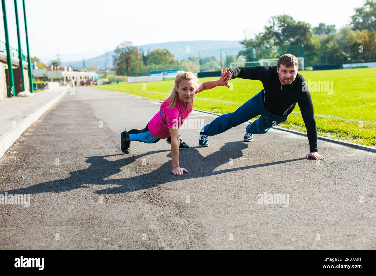 Man push body hi-res stock photography and images - Alamy