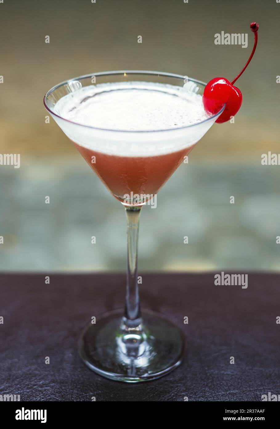Cherry martini alcoholic cocktail drink Stock Photo - Alamy