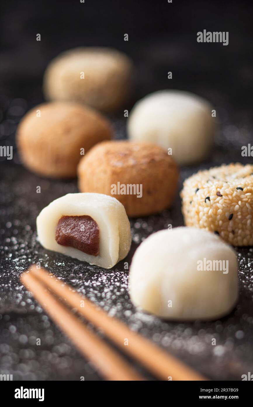 Mochi (sticky rice cakes, Japan Stock Photo - Alamy