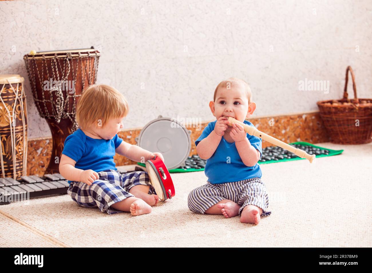 Boys with musical instruments Stock Photo - Alamy