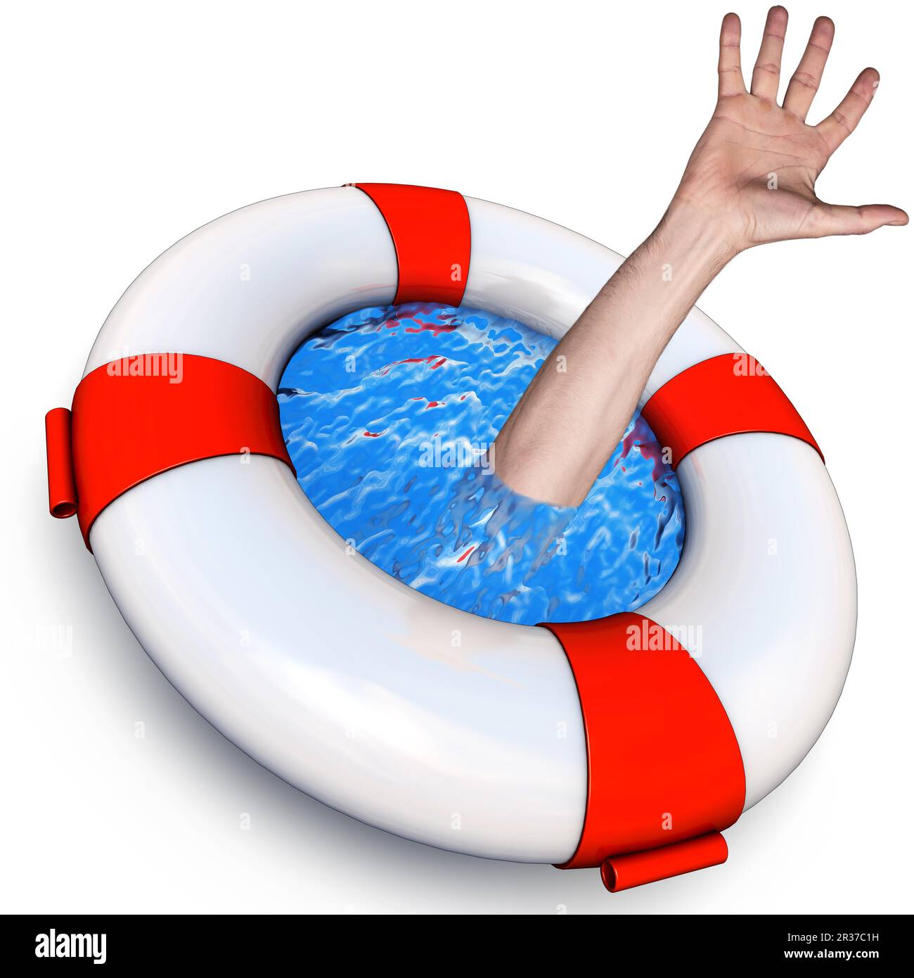 high resolution illustration of a rescue concept Stock Photo - Alamy