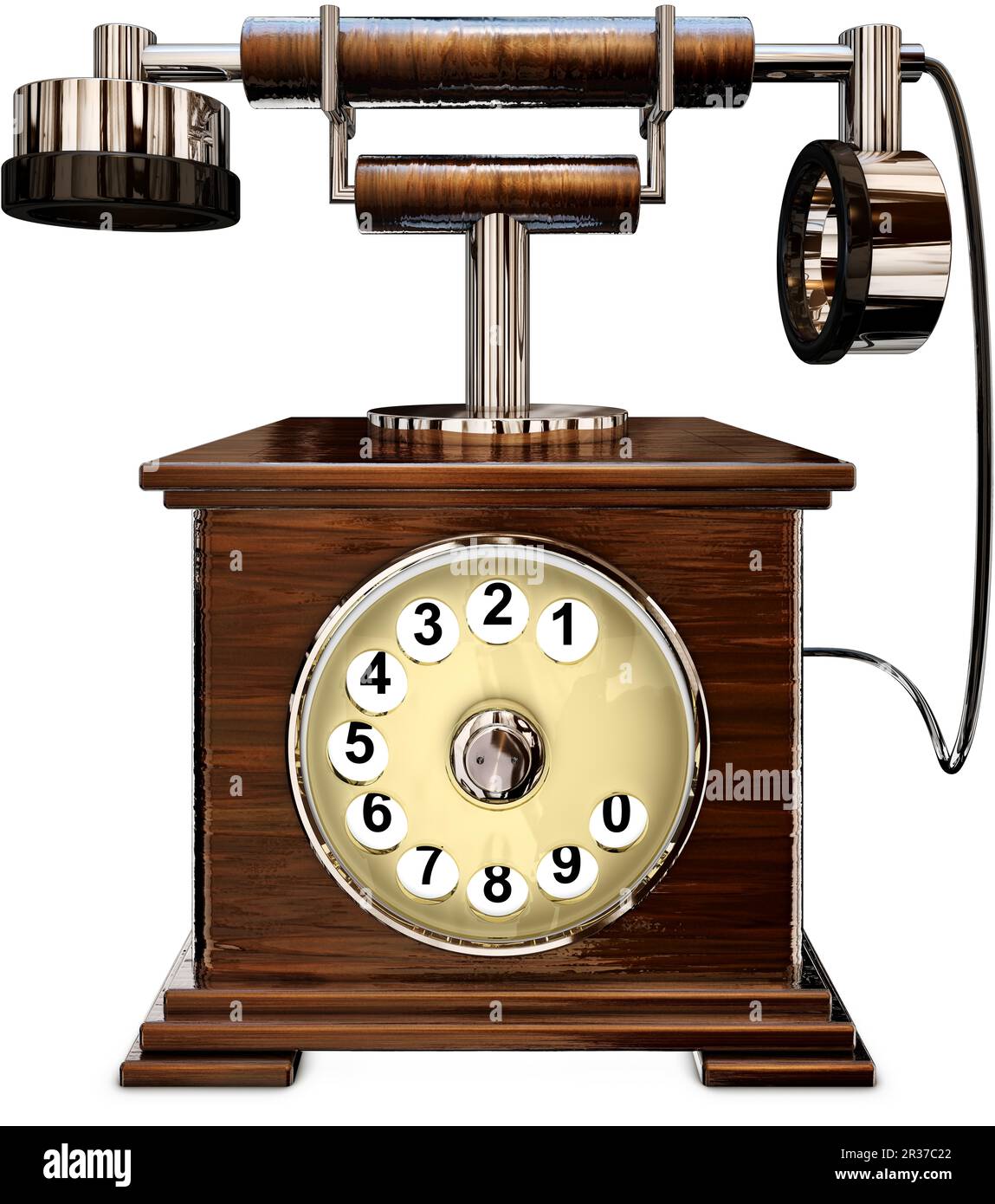 high resolution 3D rendering of a vintage phone Stock Photo - Alamy