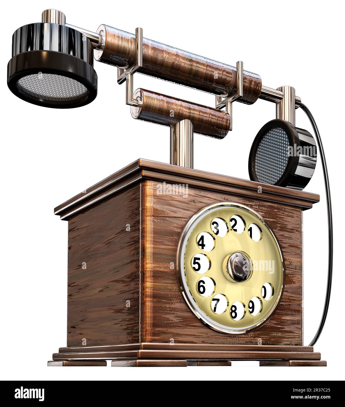 high resolution 3D rendering of a old phone Stock Photo - Alamy