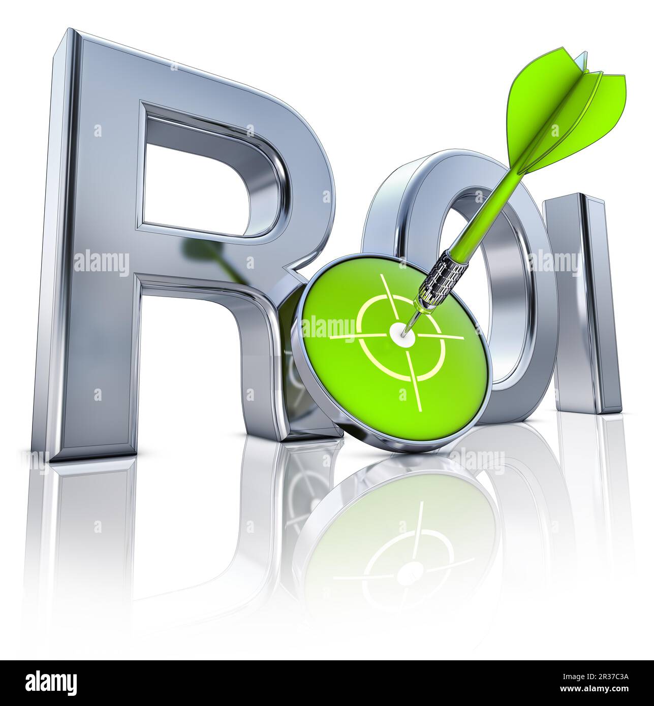 high resolution 3D rendering of a ROI icon Stock Photo - Alamy