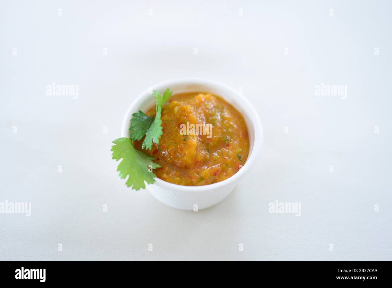 Vegetable sauce in a styrofoam bowl Stock Photo - Alamy