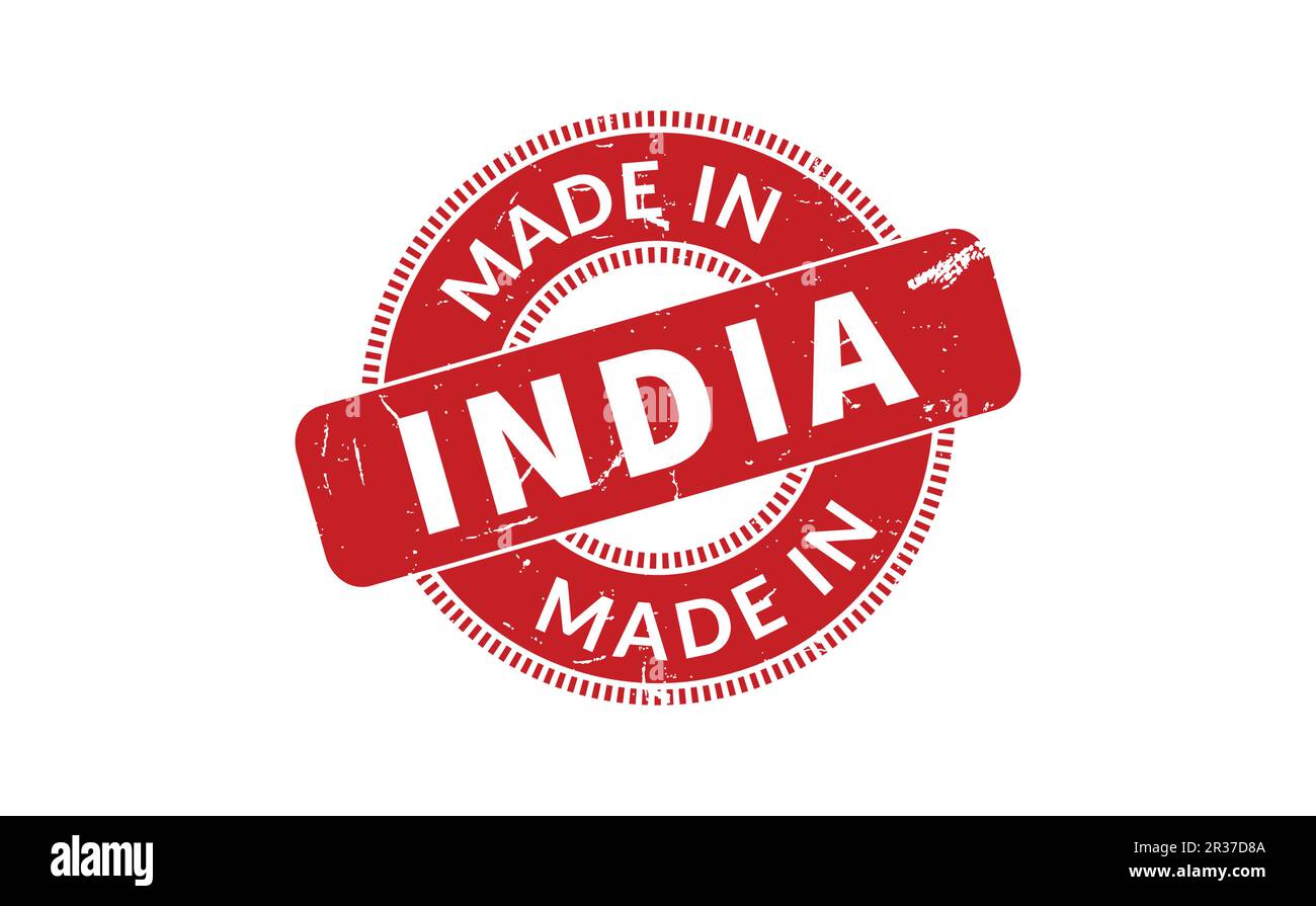 Made In India Rubber Stamp Stock Vector Image & Art - Alamy