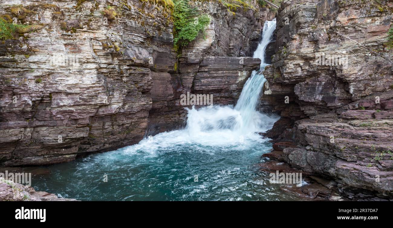St mary falls glacier national hi-res stock photography and images - Alamy
