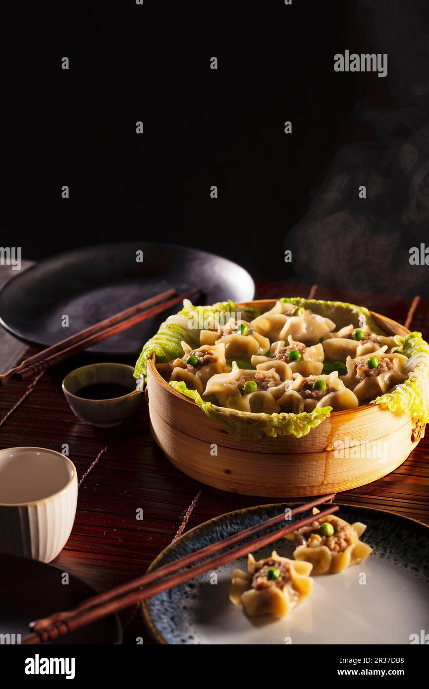 Chicken won tons (China Stock Photo - Alamy