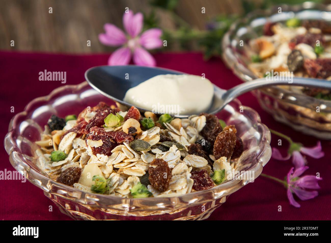 Muesli edible flowers hi-res stock photography and images - Alamy