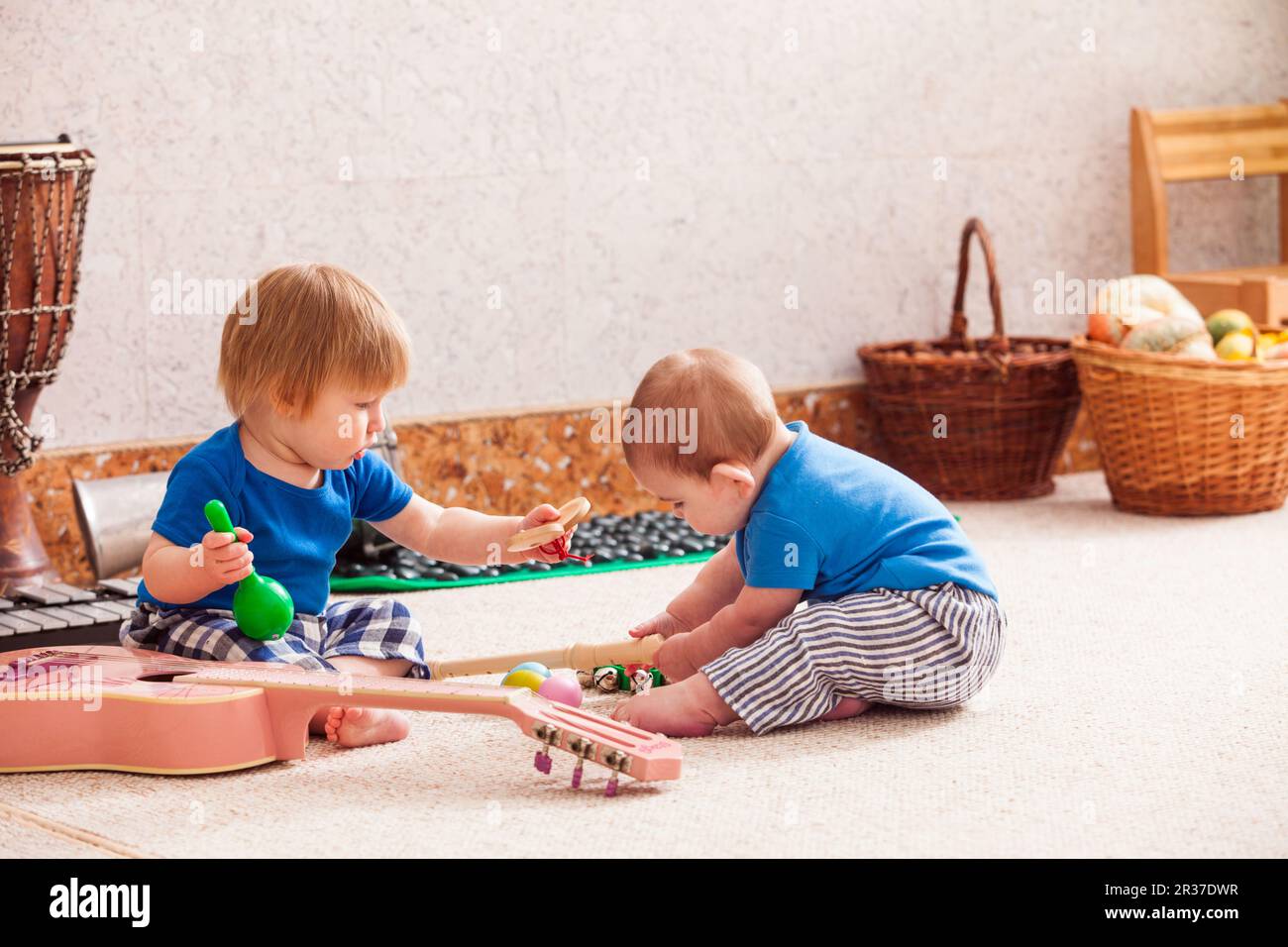 Boys with musical instruments Stock Photo - Alamy