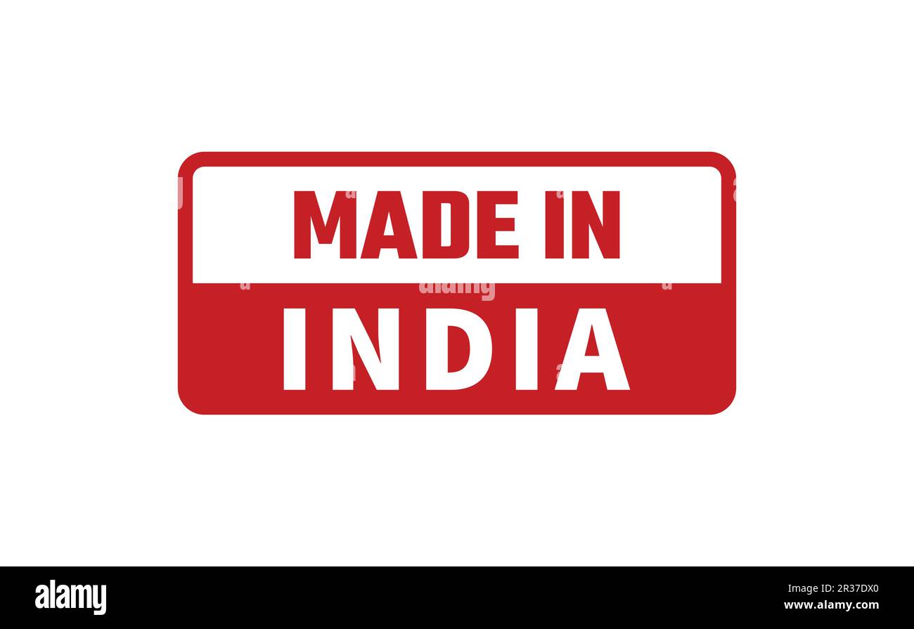 Made In India Rubber Stamp Stock Vector Image & Art - Alamy