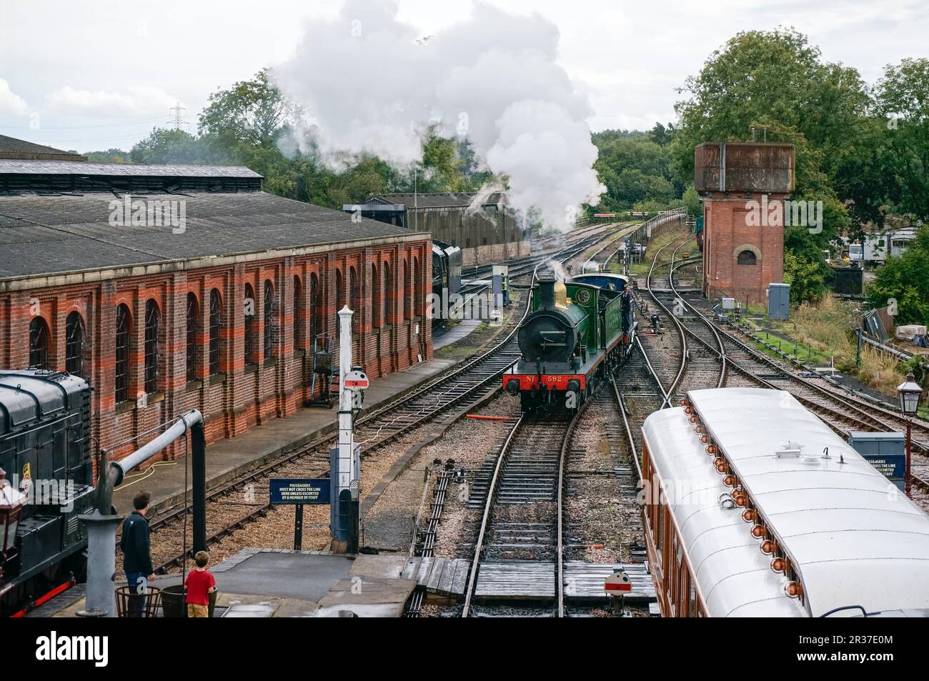 C Class steam engine at Sheffield Park station Stock Photo - Alamy