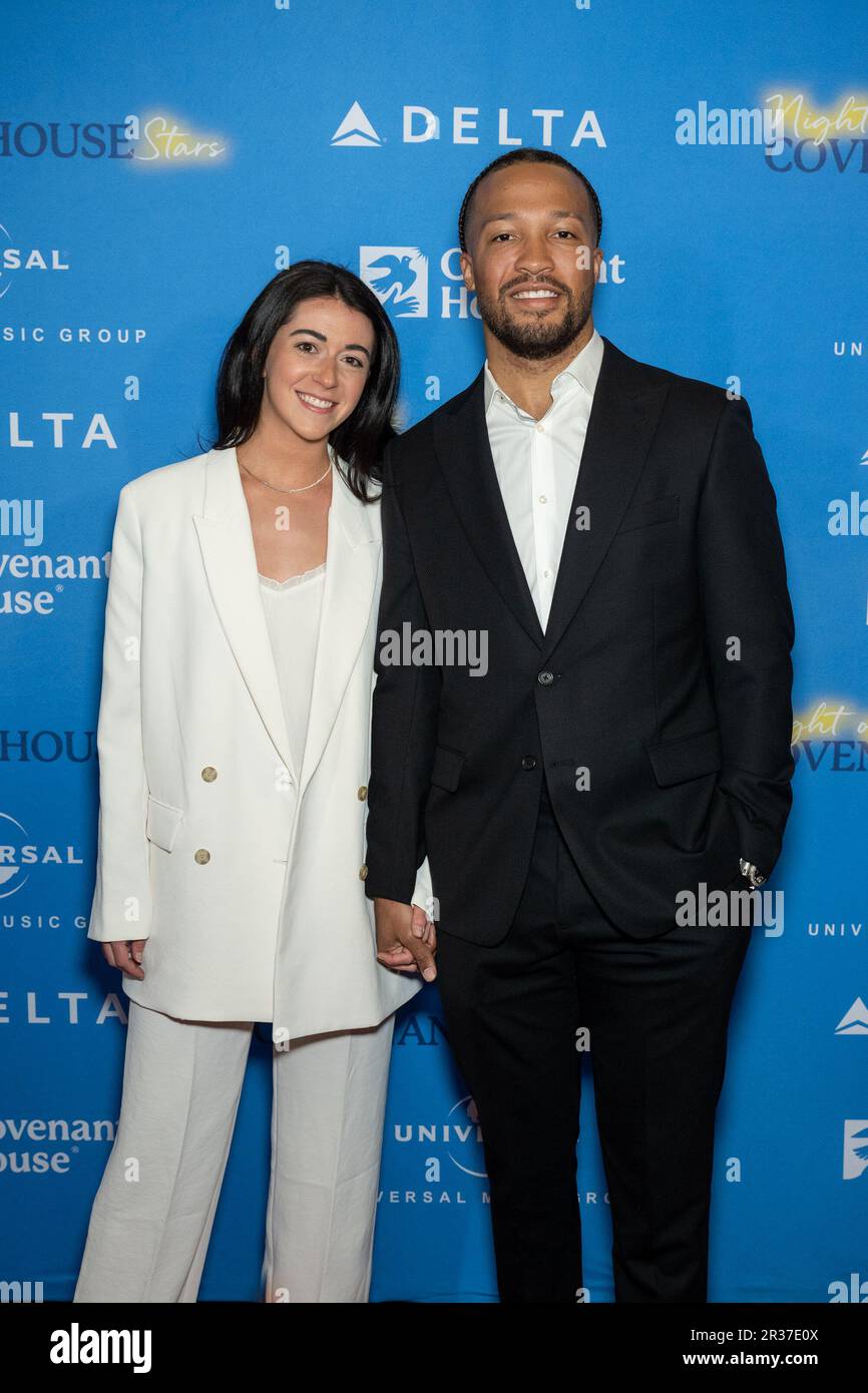 New York, USA. 22nd May, 2023. Alison Marks and Jalen Brunson arrive on ...