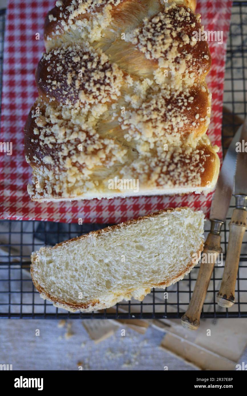 Challah with crumble Stock Photo - Alamy