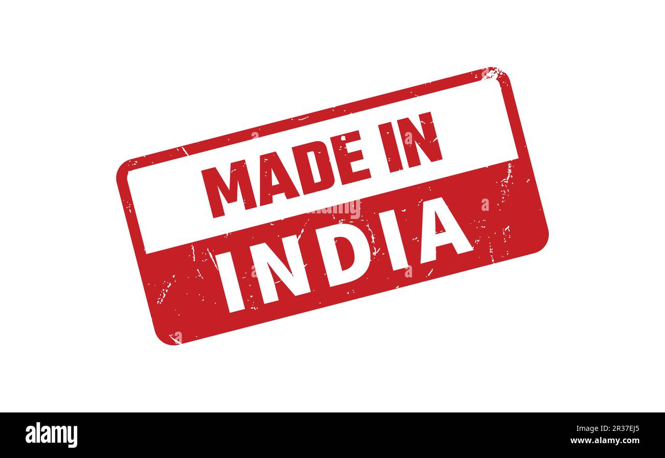 Made In India Rubber Stamp Stock Vector Image & Art - Alamy