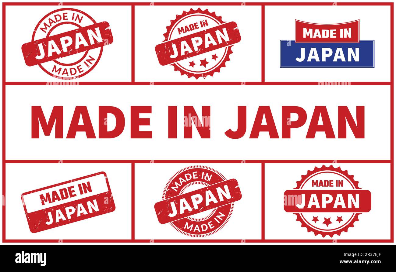 Made In Japan Rubber Stamp Set Stock Vector Image & Art - Alamy