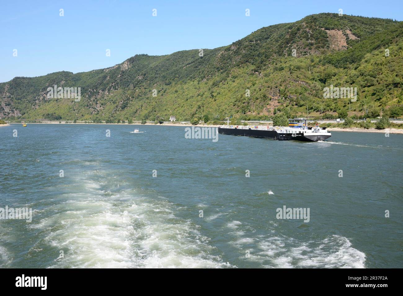 Transport ship at the river Rhine in Germany Stock Photo - Alamy