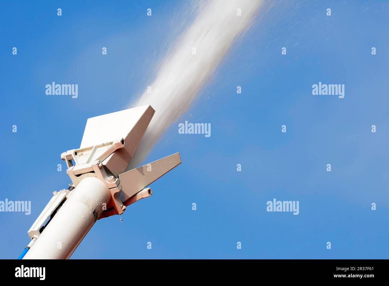 Water jet splashing with high pressure out of a fire engine Stock Photo ...